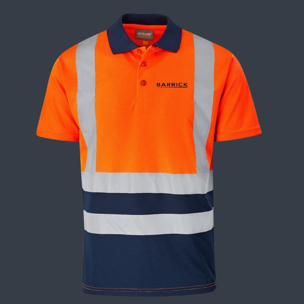 Two-Tone Hi-Viz Reflective Golf Shirt – Barrick Store